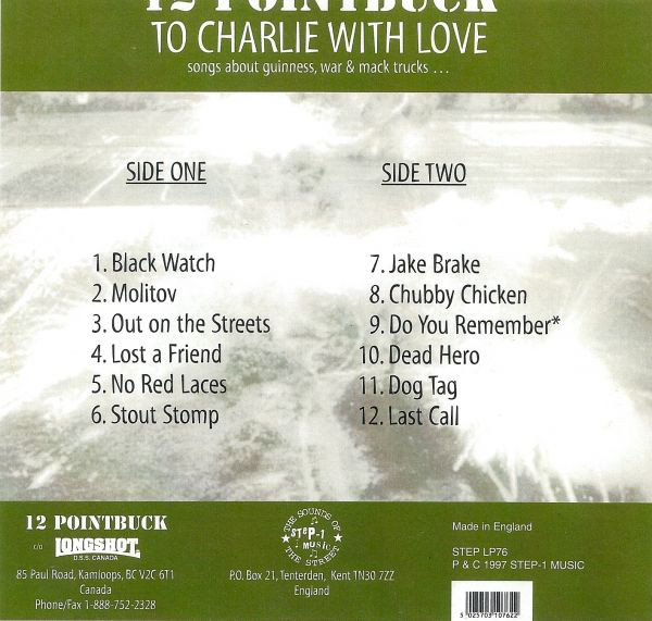 12 Point Buck - To Charlie With Love - Skivbutik, Record Shop Sweden ...